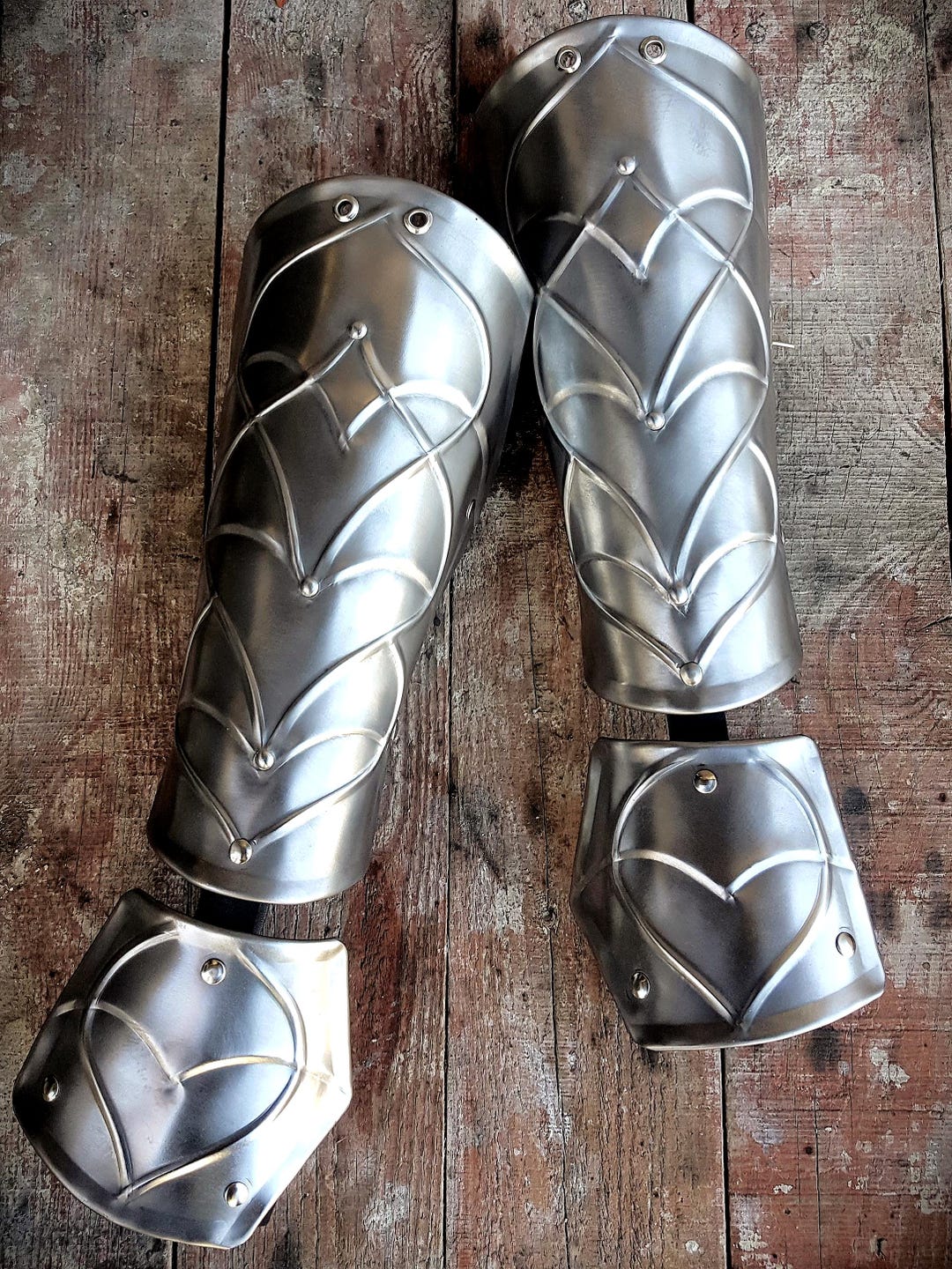 Pair of Elven Bracers, Fantasy Warrior Larp Costume, Cosplay, Steel ...