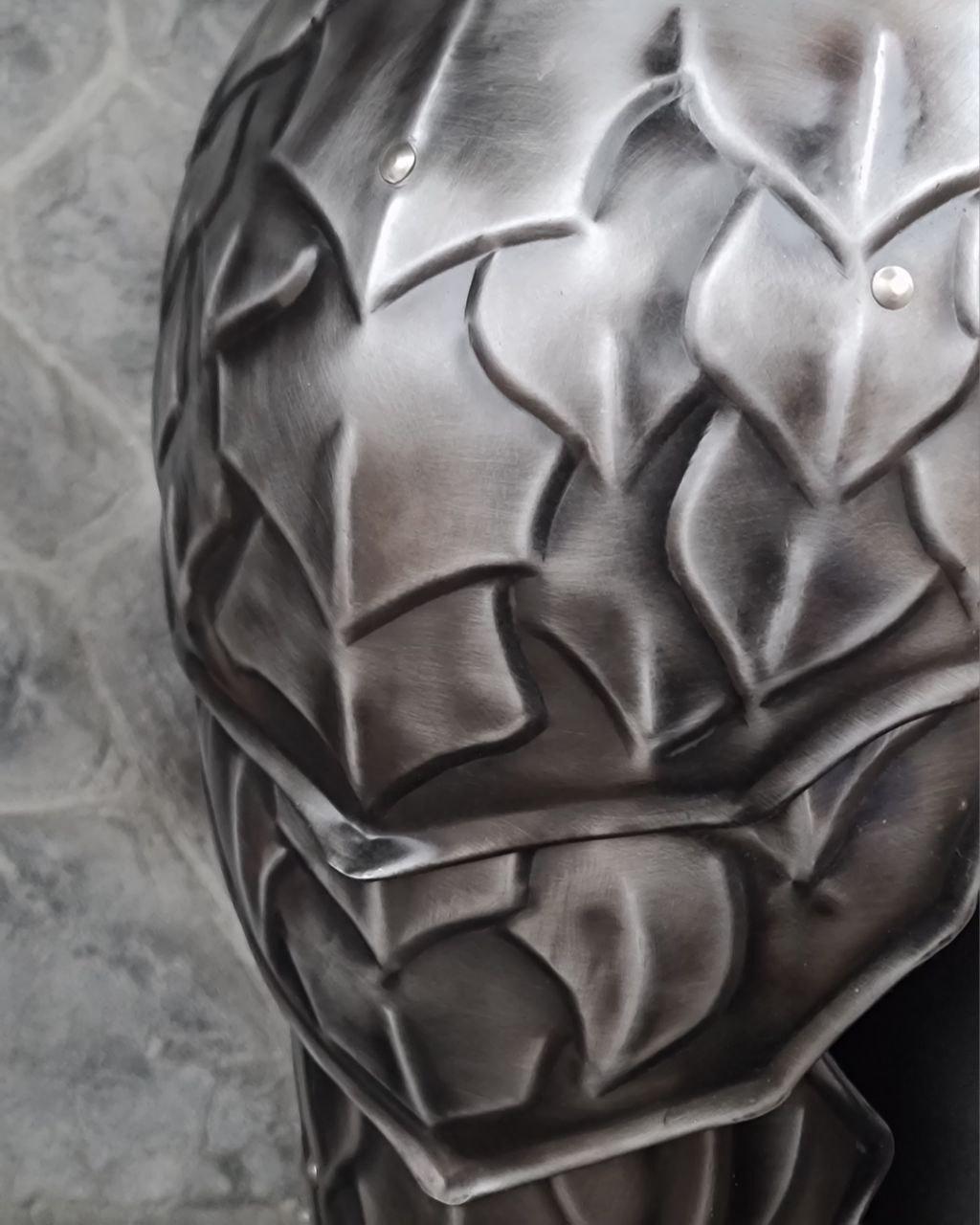 Dragon Scale Steel Pauldrons & Gorget: Warrior LARP Cosplay Armor - Etsy