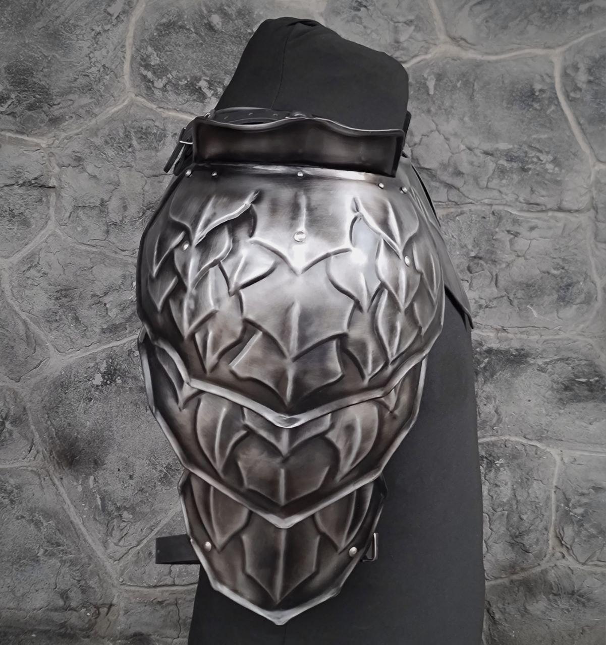 Dragon Scale Shoulders and Gorget, Shoulder Armor Warrior Cosplay ...