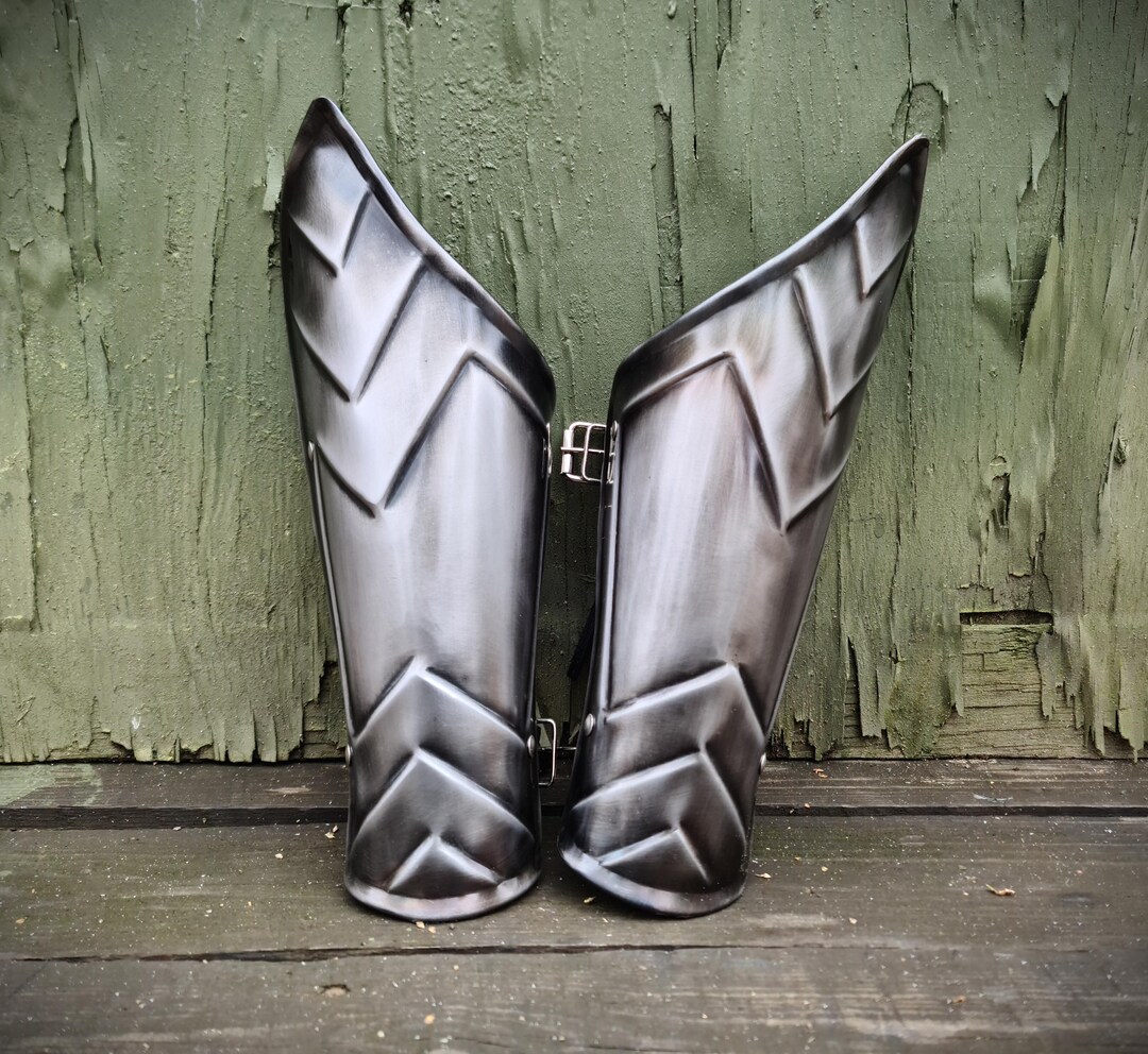 Grey Steel Bracers, Arm Protection, Medieval Knight Cosplay, LARP ...