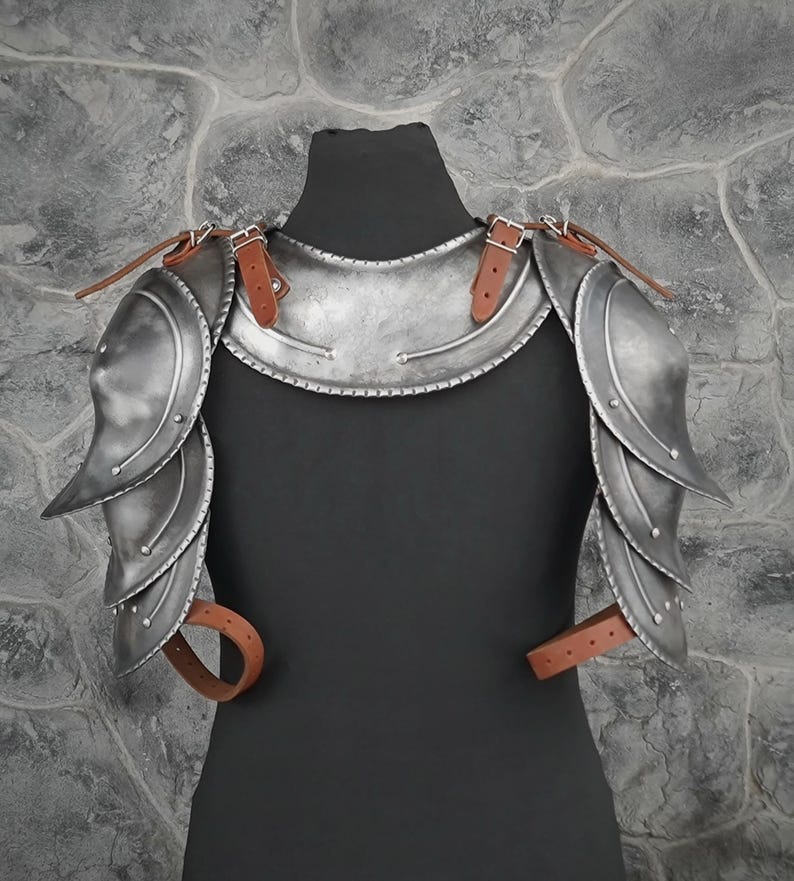 Elf Shoulders and Gorget, Elven Armor, Warrior Knight, Pauldrons ...