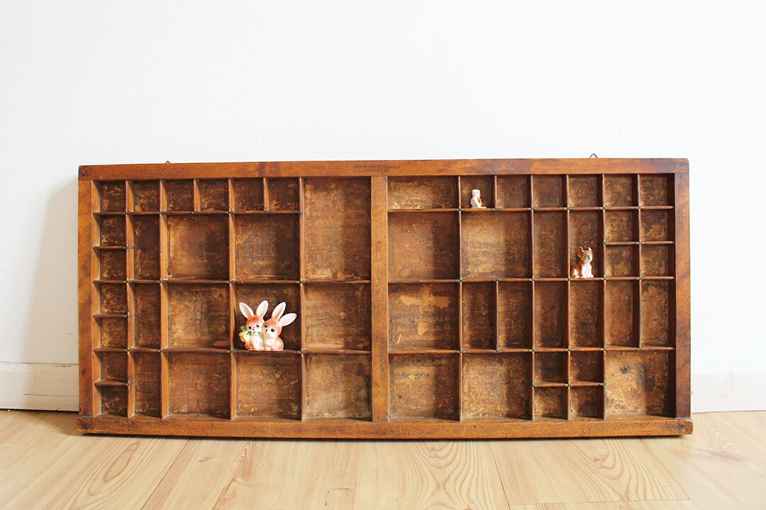 Originele Antieke Houten Letterbak. Vintage Mini-museum/ - Etsy