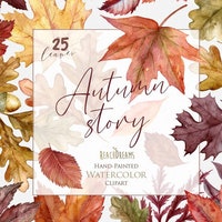 Autumn Leaves Clipart Bundle: Fall Tree Leaf Illustrations (digital ...
