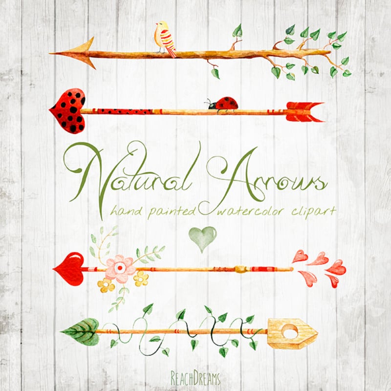 Arrow Watercolor - Etsy