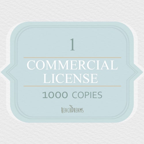 Limited Commercial License Ekachaka NO Credit Required for ONE - Etsy