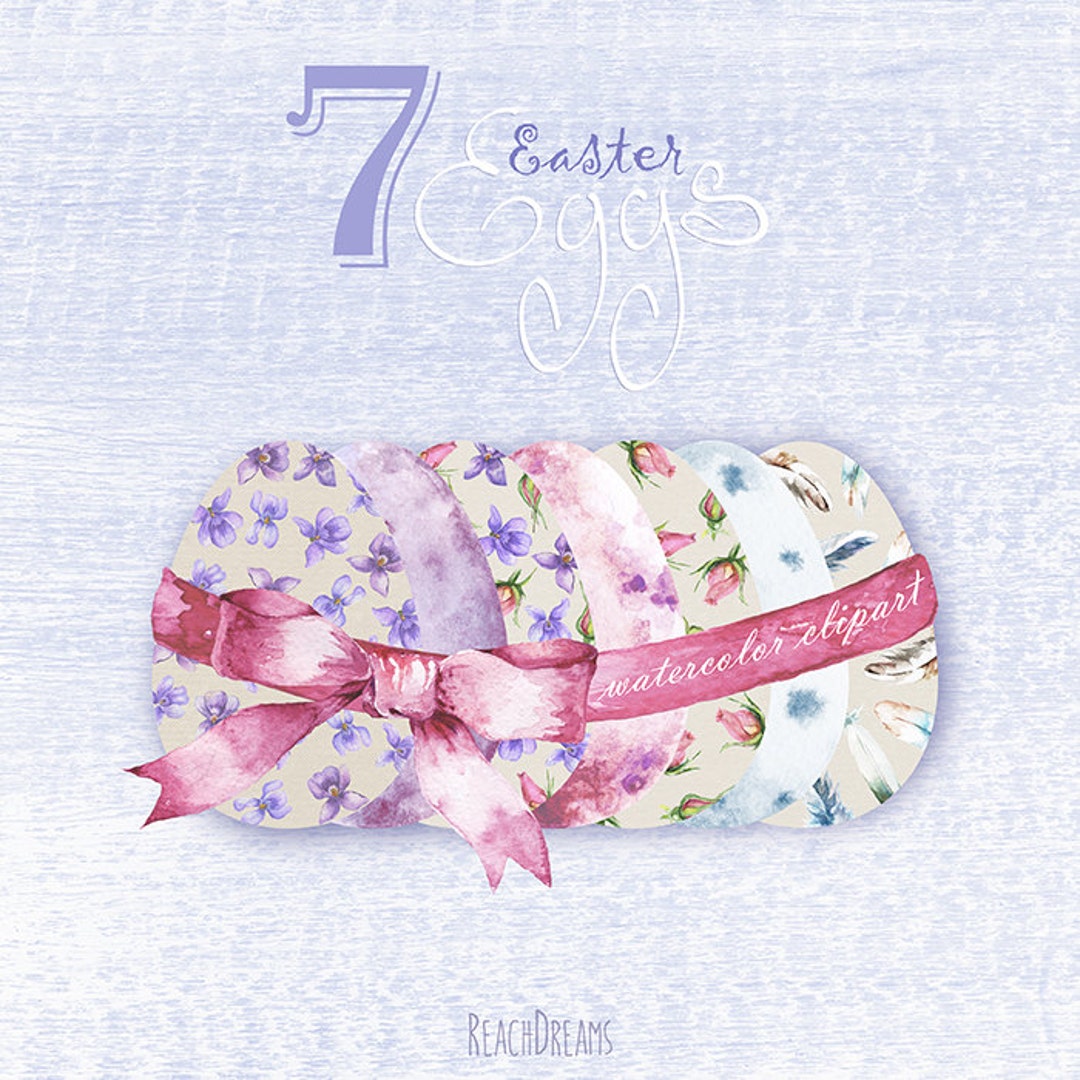 Eggs Easter Clipart. Watercolor Hand Painted Elements, Transparent ...