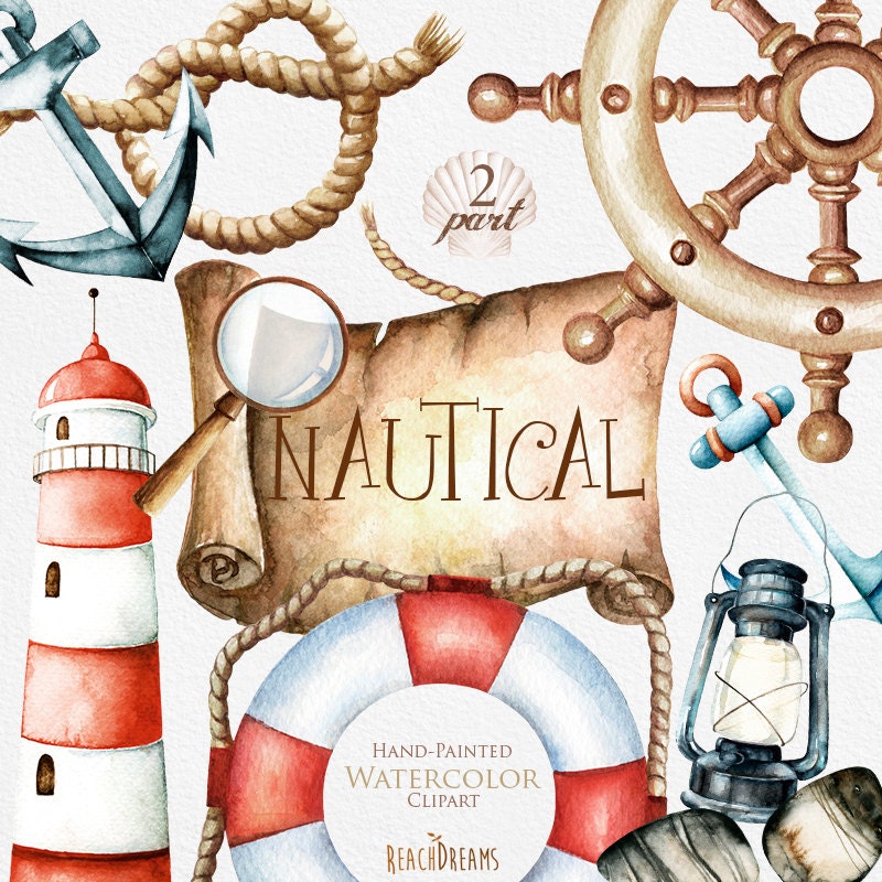 Watercolor Anchor - Etsy