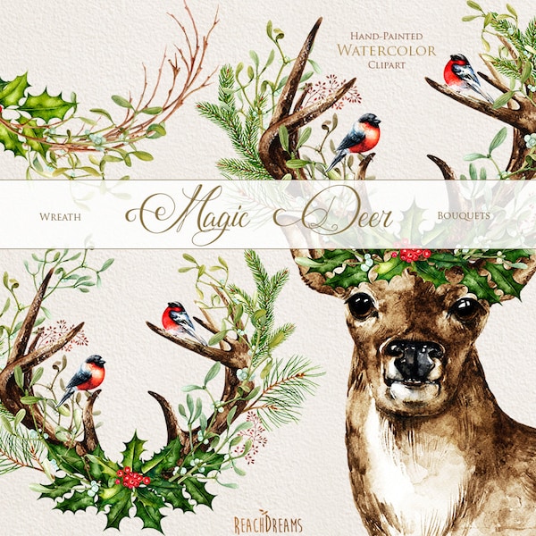 Antlers Clipart - Etsy