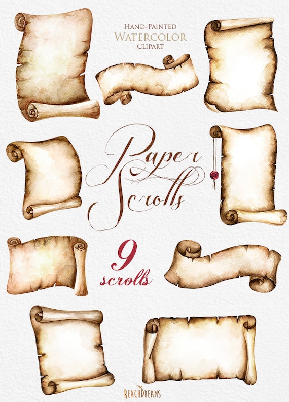 Wedding Program Scroll Clipart