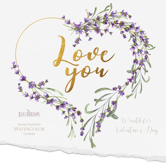 Valentine's Day Floral Heart Valentine's Day Clipart - Etsy