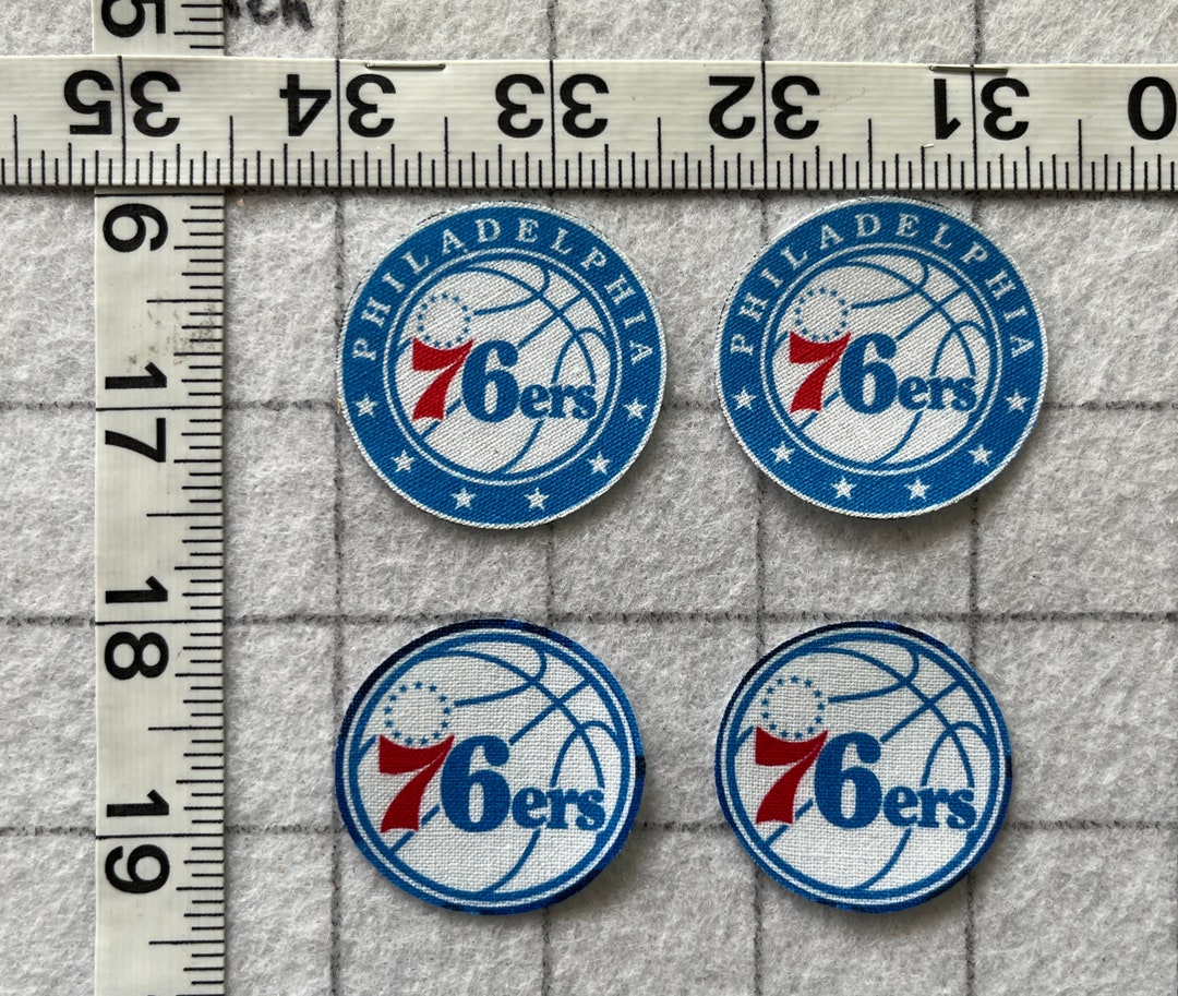 Philadelphia 76ers NBA Iron-on No-sew Fabric Appliques 4pc Free ...