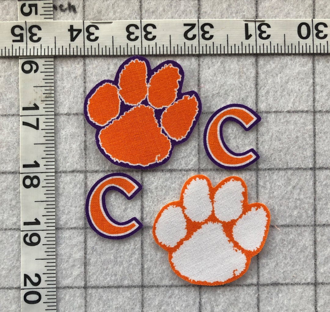 CLEMSON Tigers Iron-on No-sew Fabric Appliques 4pc Free Shipping - Etsy