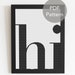 Hi Cross Stitch PDF Pattern - Entryway Decoration, Minimalist Home ...