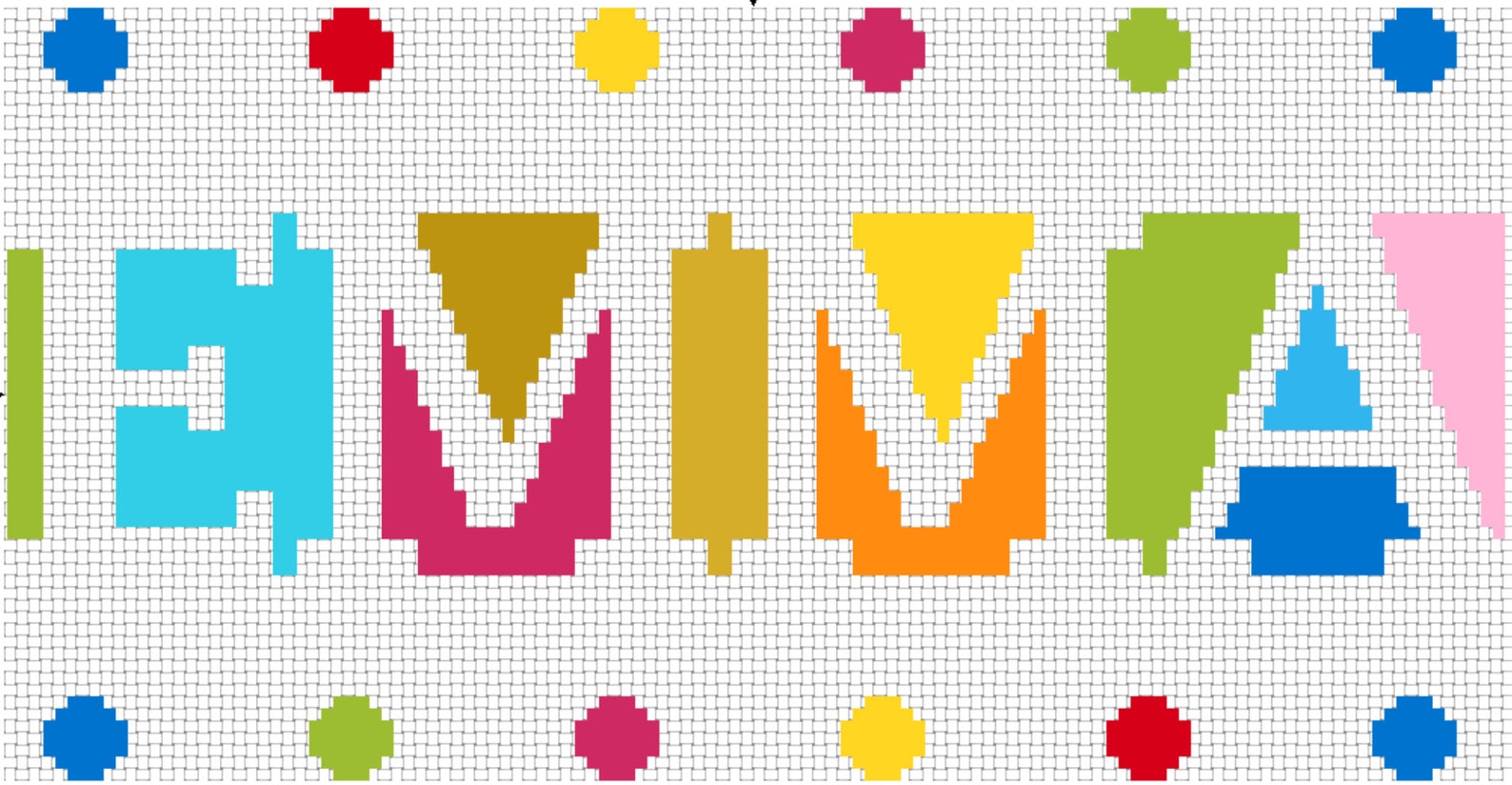 Colorful Name Sign Custom Cross Stitch PDF Pattern - Baby Nursery Wall ...