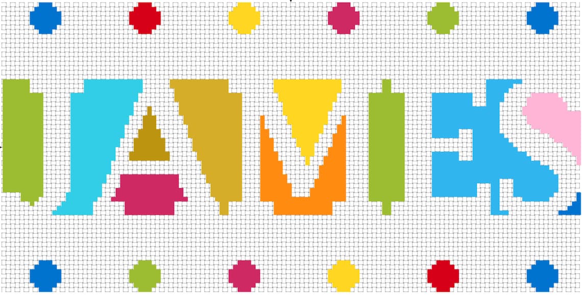 Colorful Name Sign Custom Cross Stitch PDF Pattern Baby - Etsy