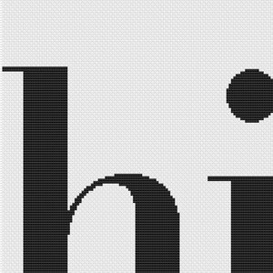 Hi Cross Stitch PDF Pattern - Entryway Decoration, Minimalist Home ...