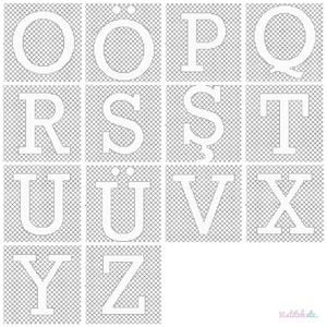 Monogram Letter M Blackwork Pattern PDF - Monochrome Embroidery ...