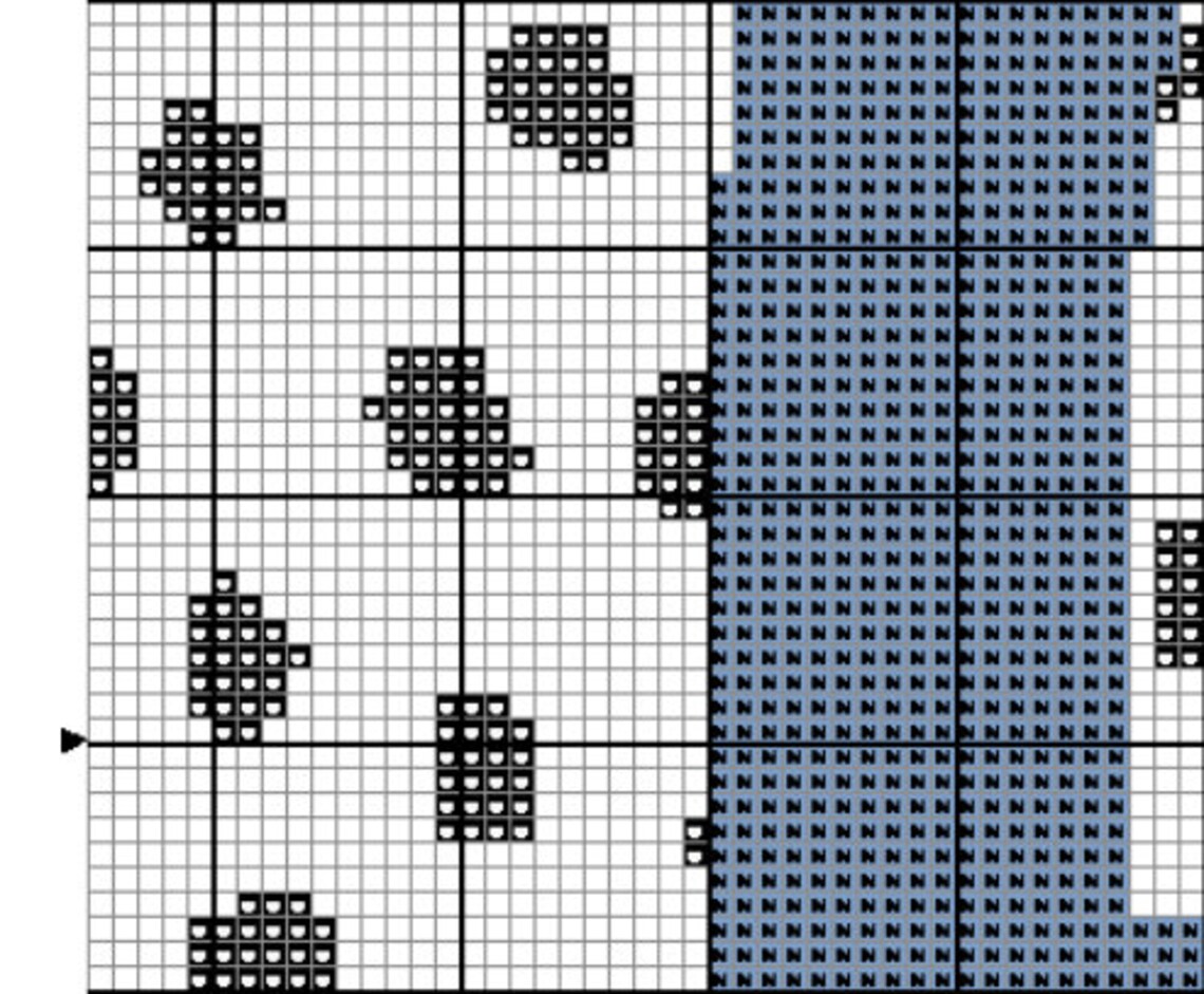 Letter H With Polka Dots Cross Stitch Pattern PDF - Cross Stitch ...