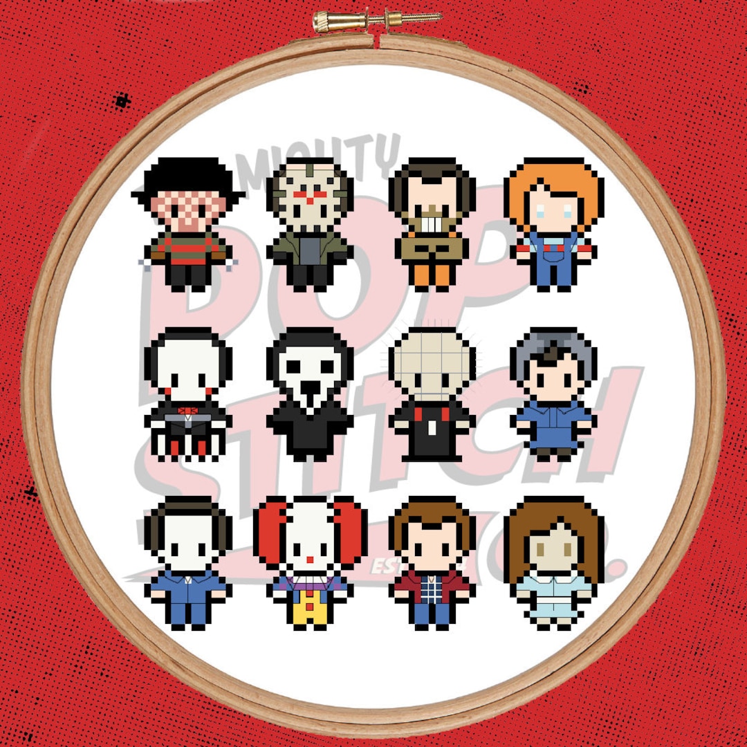 Horror Movie Characters - Cross Stitch (PATTERN ONLY) - Etsy