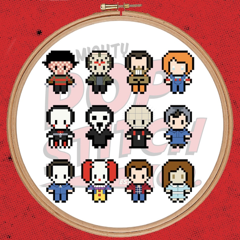 Horror Movie Characters Cross Stitch PATTERN ONLY - Etsy