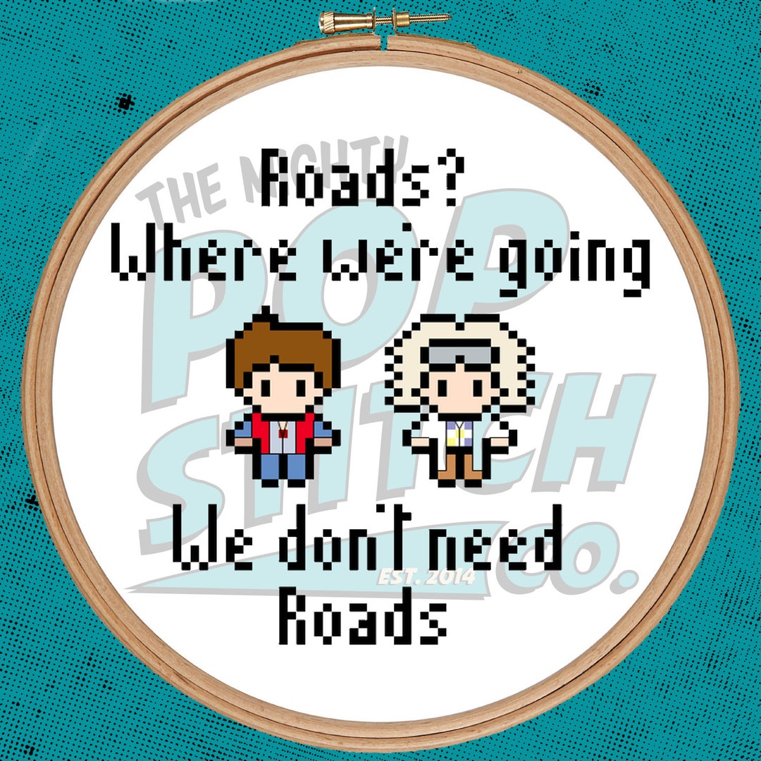 Back to the Future Roads Cross Stitch Pattern pattern Only - Etsy