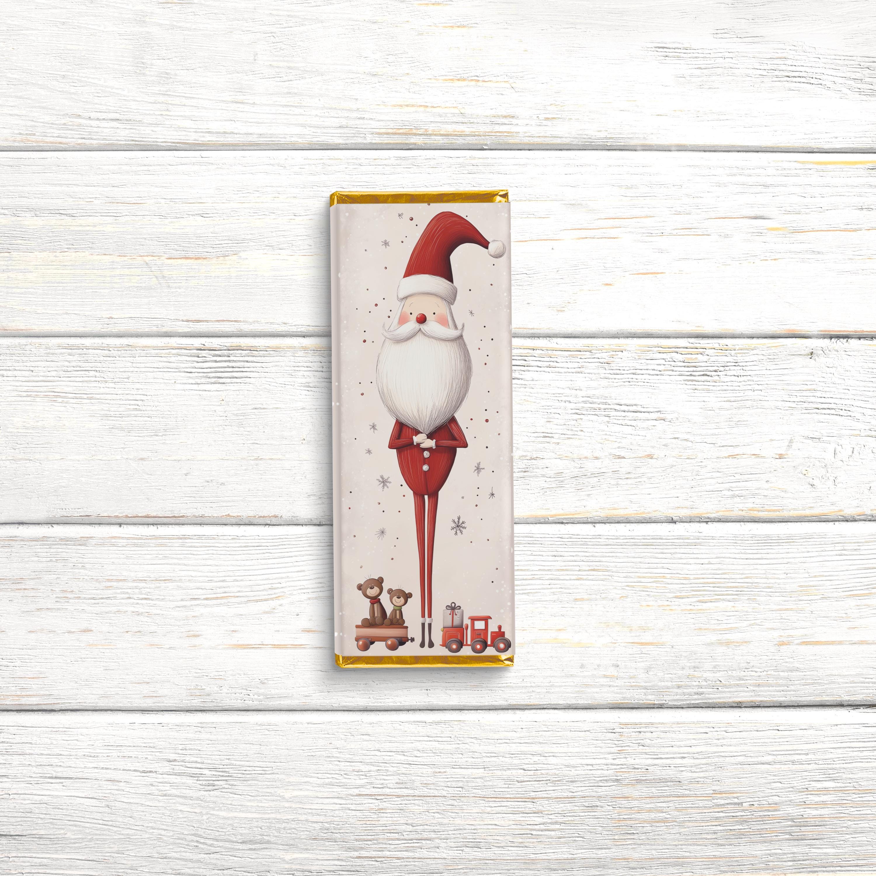 Nordic Santa Chocolate Bar Wrappers: Festive Holiday Party Favors - Etsy