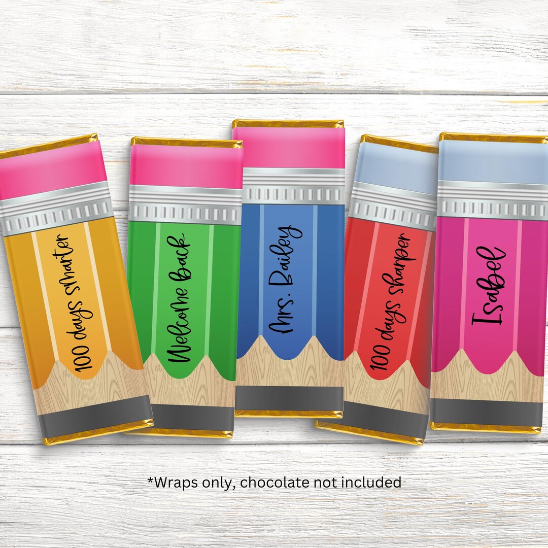 Personalized Teacher Appreciation Gifts, Chocolate Candy Bar Pencil ...