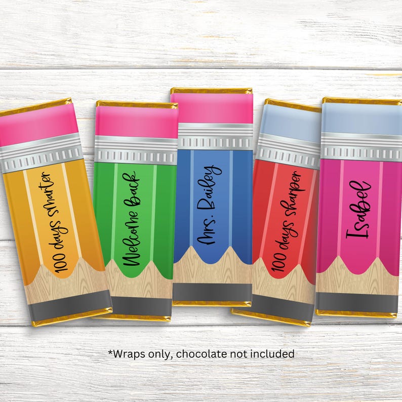 Personalized Teacher Appreciation Gifts, Chocolate Candy Bar Pencil ...