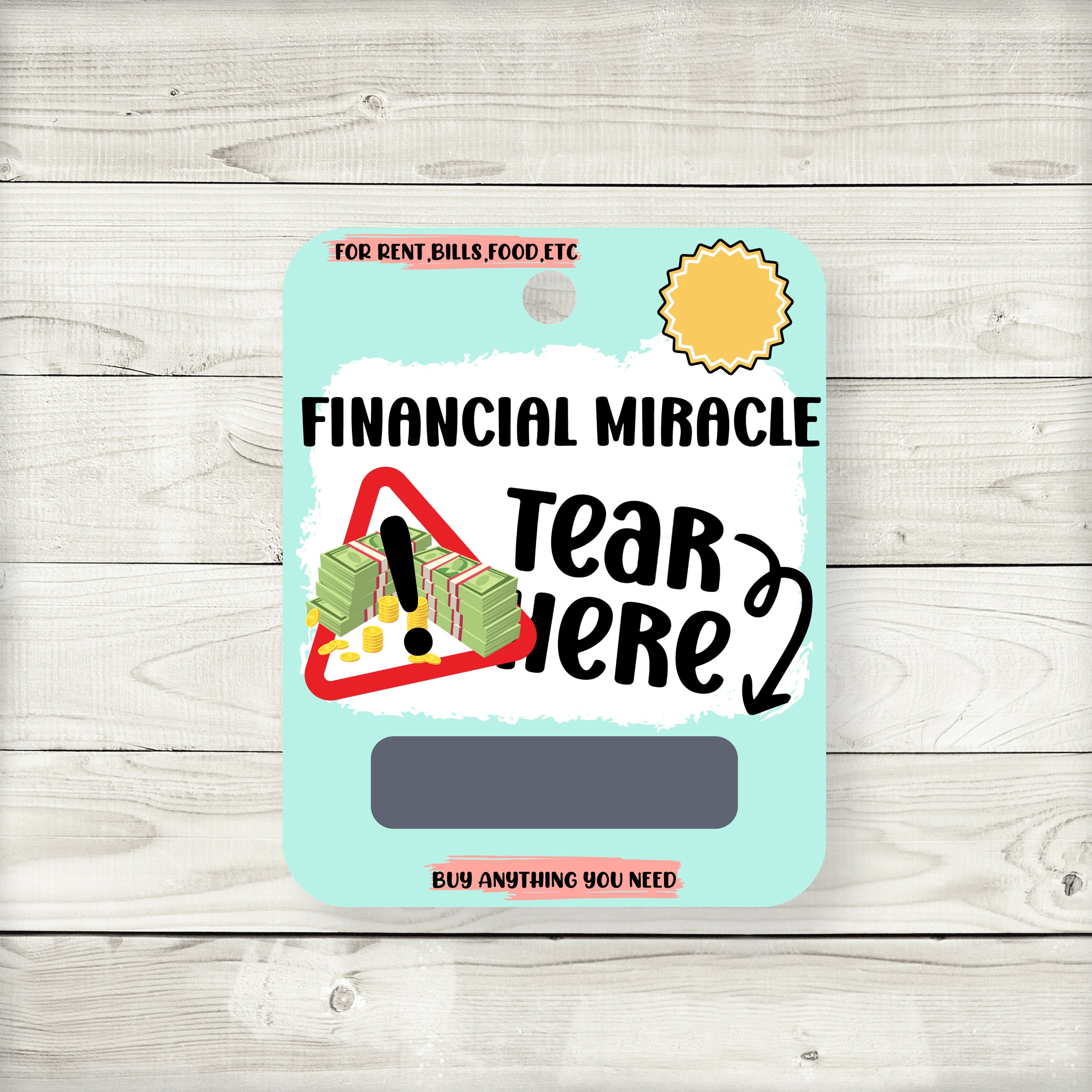 Emergency Funds Money Card Holders - Etsy