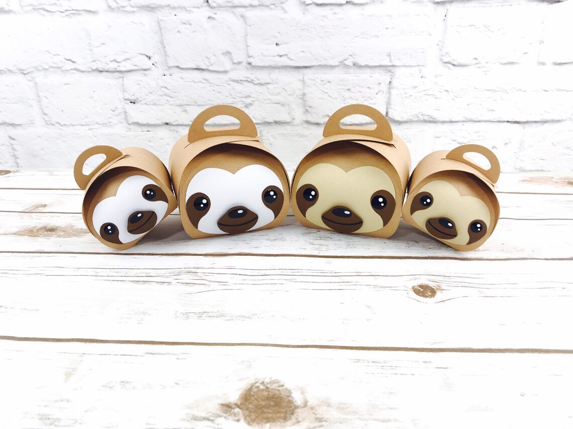 Sloth Party Box/sloth Party Bags/sloth Bunny Thank You | Etsy