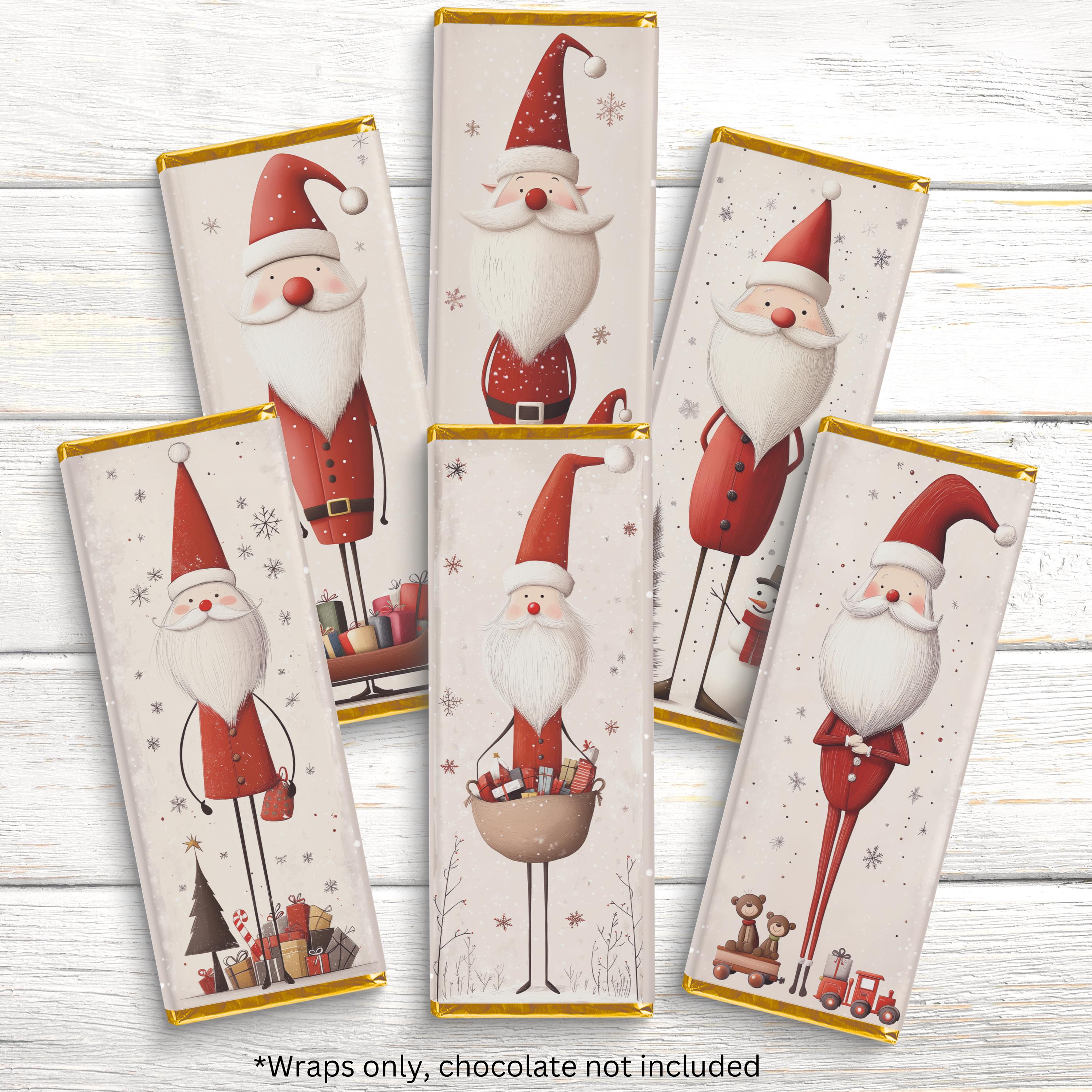 Nordic Santa Chocolate Bar Wrappers: Festive Holiday Party Favors - Etsy