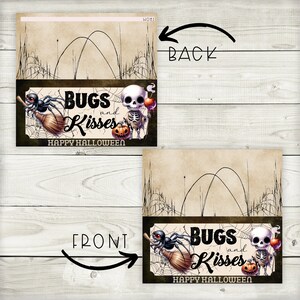 Halloween Treat Bag Toppers: Bugs and Kisses Party Favors (4.15” X 2 ...