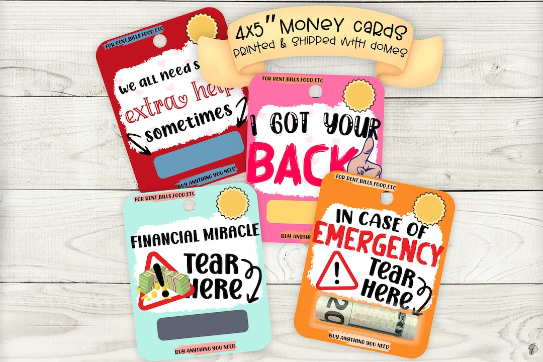 Emergency Funds Money Card Holders - Etsy
