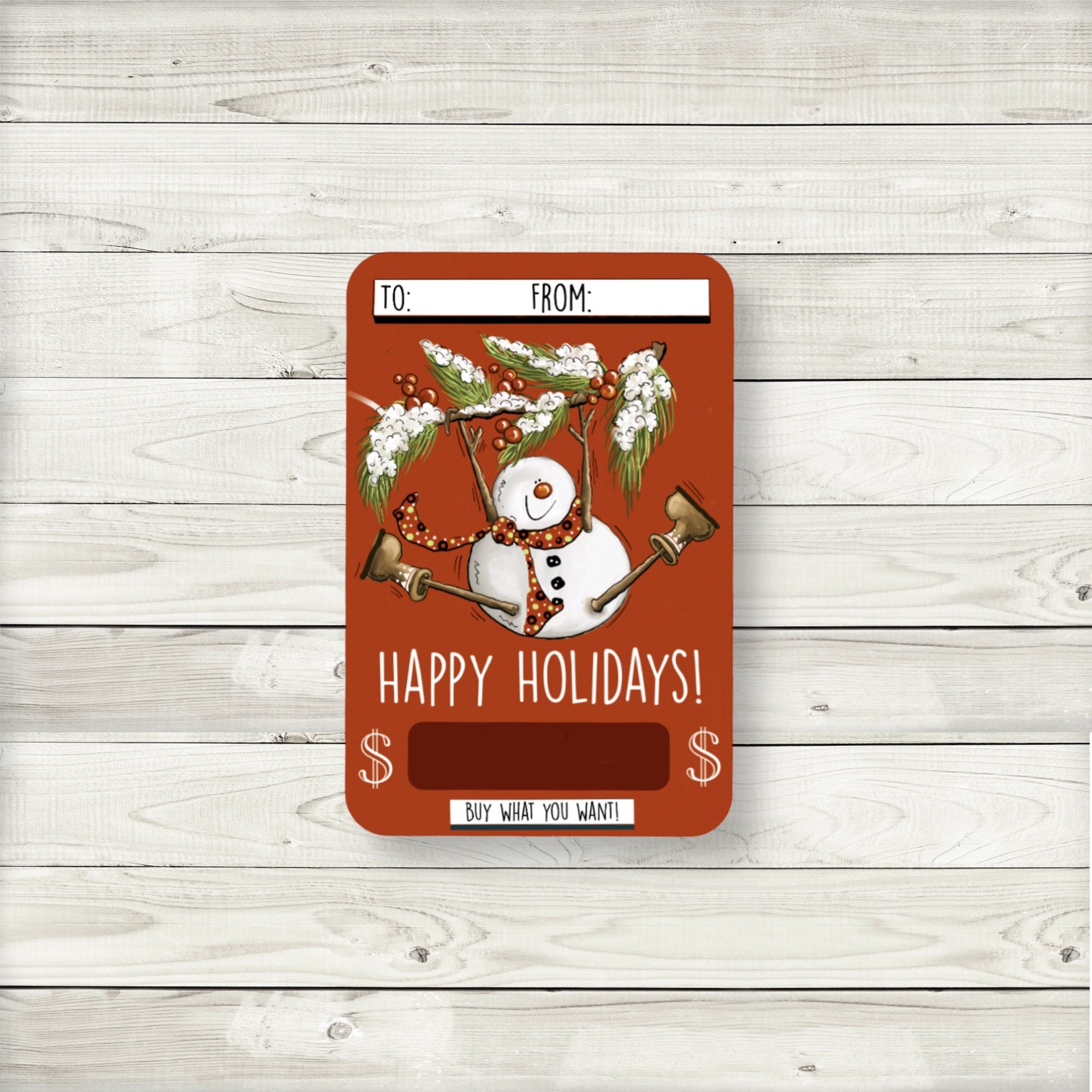Funny Snowmen Christmas Money Cards: Unique Xmas Gift Card Holders - Etsy