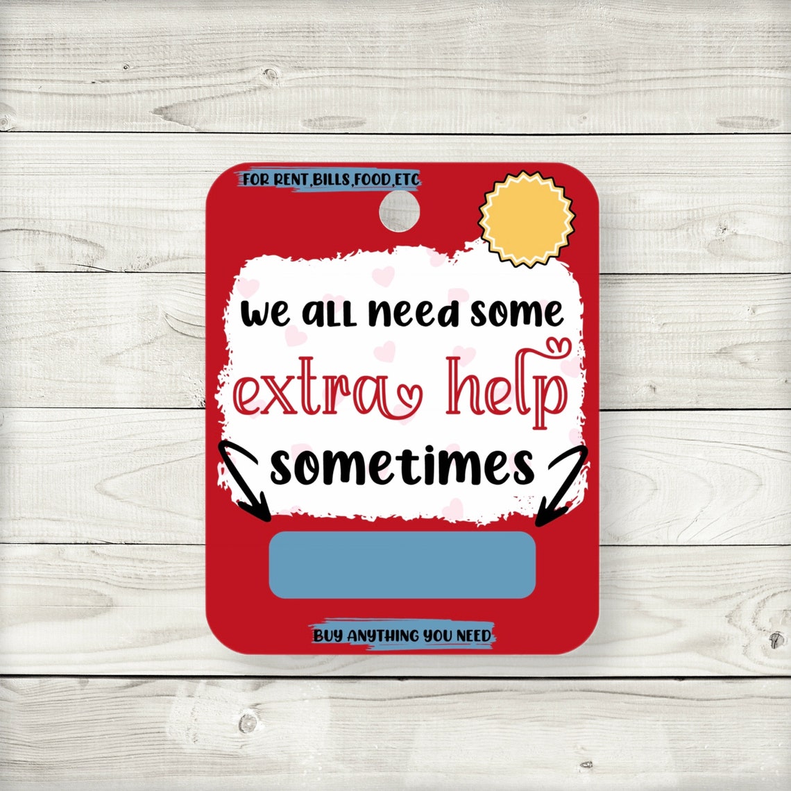 Emergency Funds Money Card Holders - Etsy