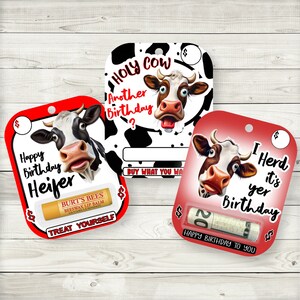 Happy Birthday Heifer Money Card Holder - Etsy