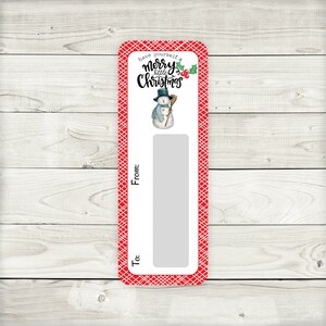 Snowman Christmas Money Card Holder: Stocking Stuffer - Etsy