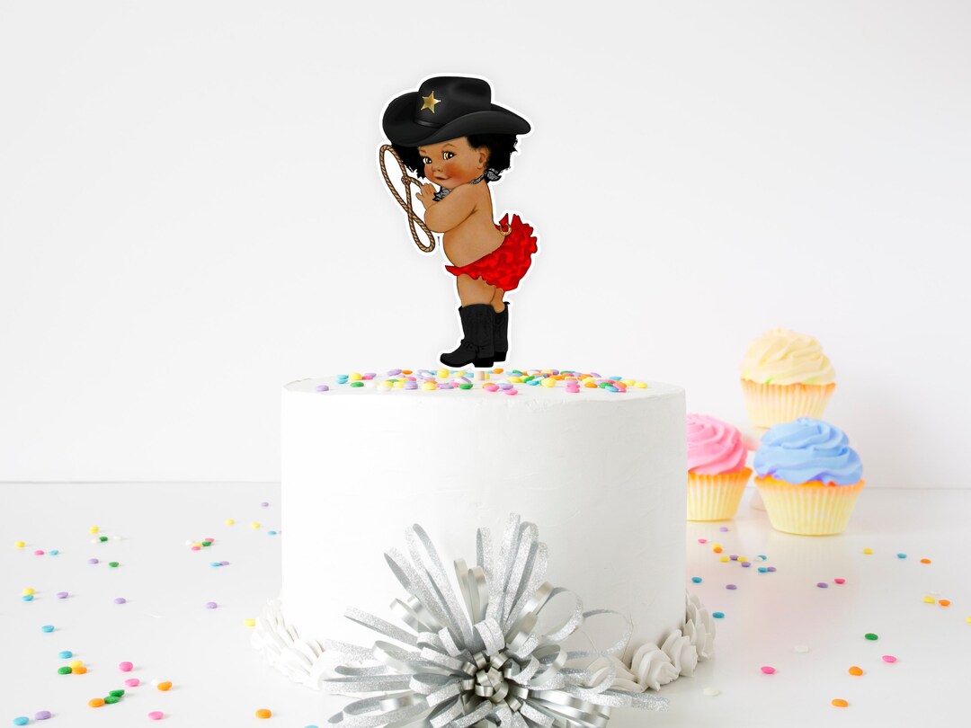 Pink Rodeo Cowgirl Cake Topper: Western Birthday Party Decor - Etsy