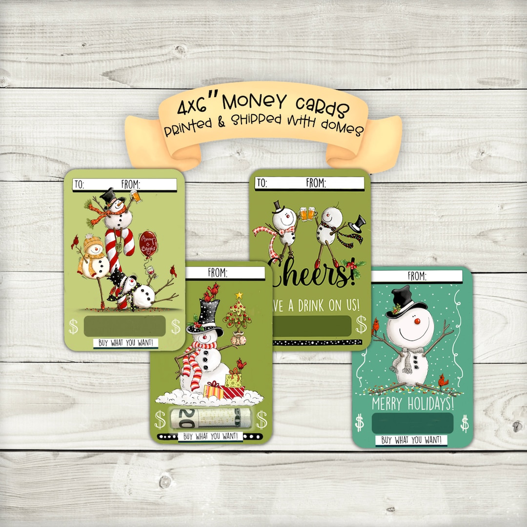 Christmas Snowman Cash Money Holderschristmas Snowman Cardssnowman ...