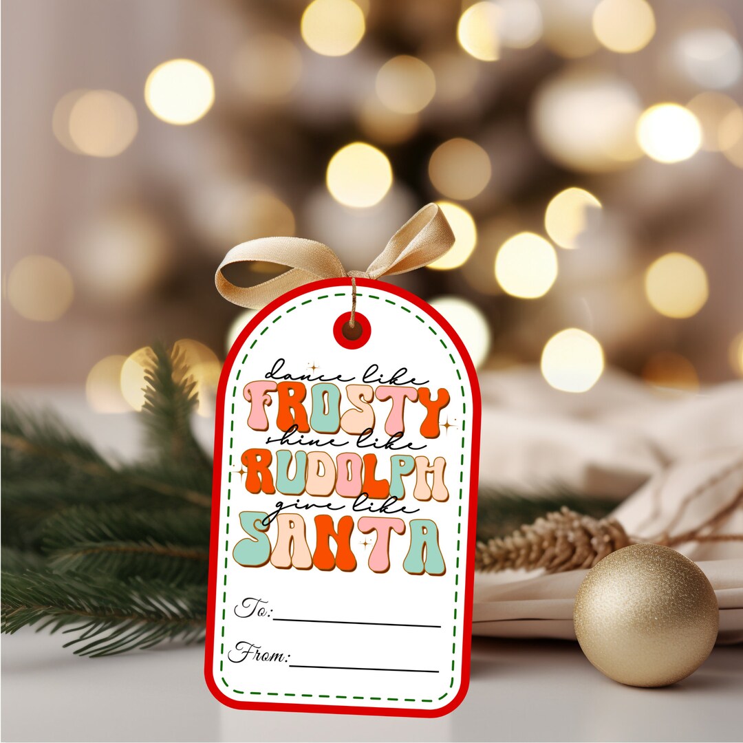 Dance Like Frosty Gift Tag (set of 6), Holiday Gift Tags, Christmas ...