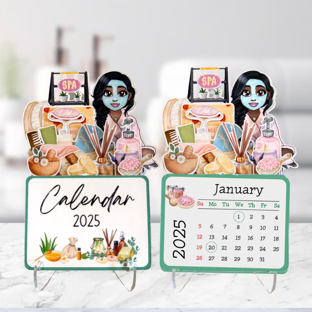 2025 Mini Spa Desk Calendar: African American Self Care - Etsy