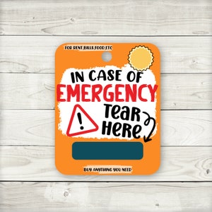 Emergency Funds Money Card Holders - Etsy