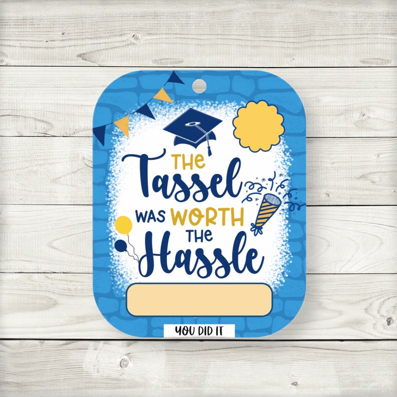Tassel Worth the Hassle Graduation Money Card - Etsy