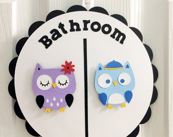 Bathroom Owl Decor | Etsy