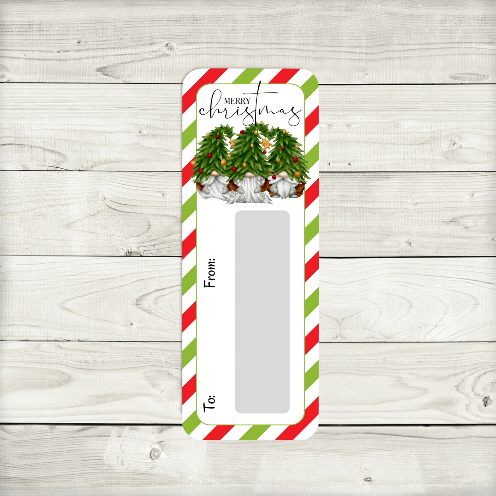 Christmas Gnome Money Card Holder: Holiday Cash Gift - Etsy