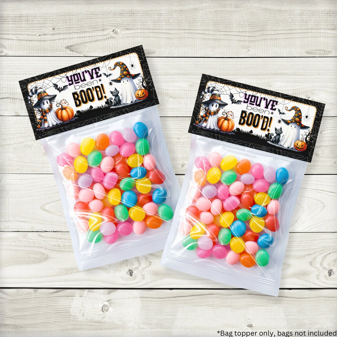 You’ve Been Boo’d Bag Toppers, Classroom Party Favors, 4.15” X 2 ...