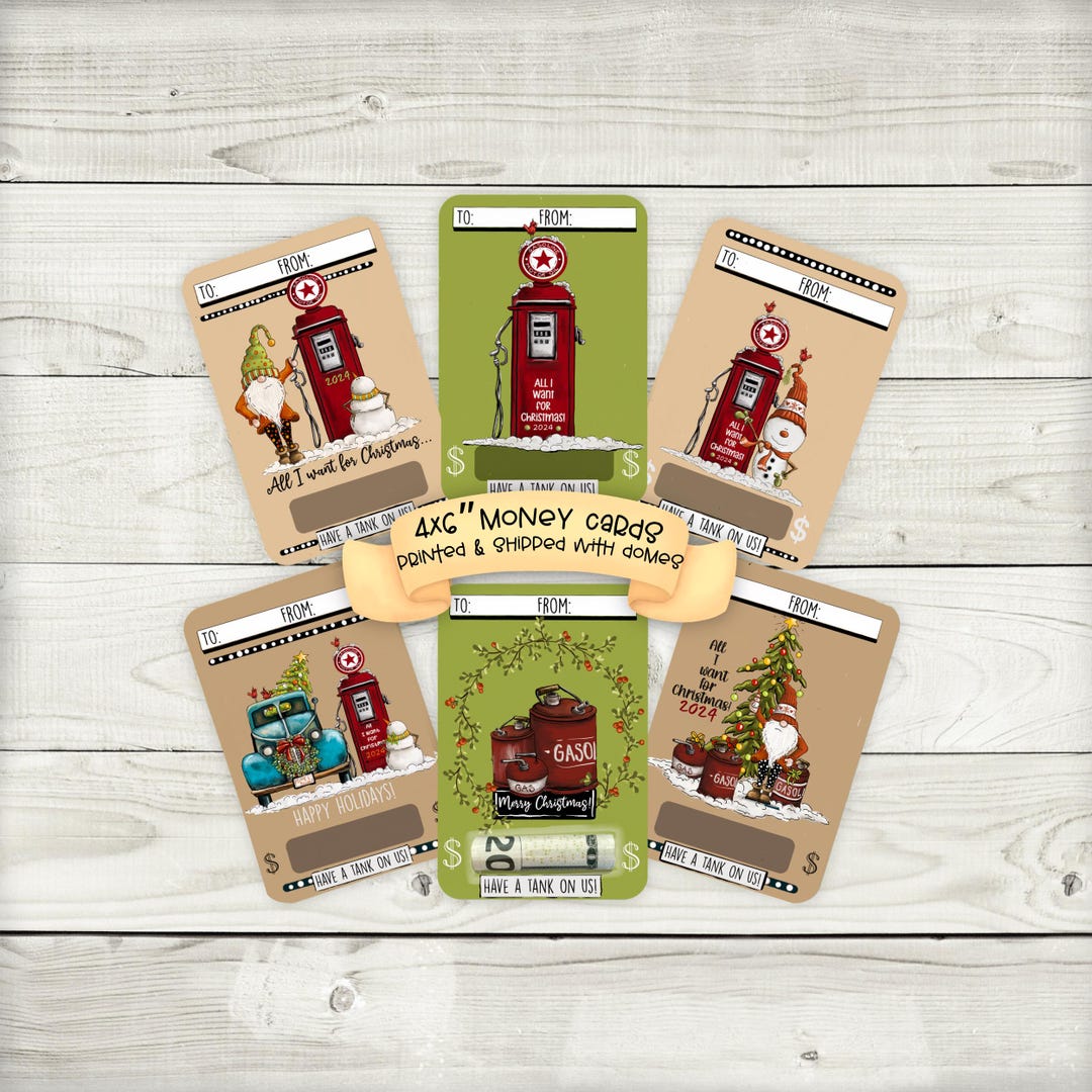Retro Christmas Gas Money Card Holder: Vintage Stocking Stuffer - Etsy