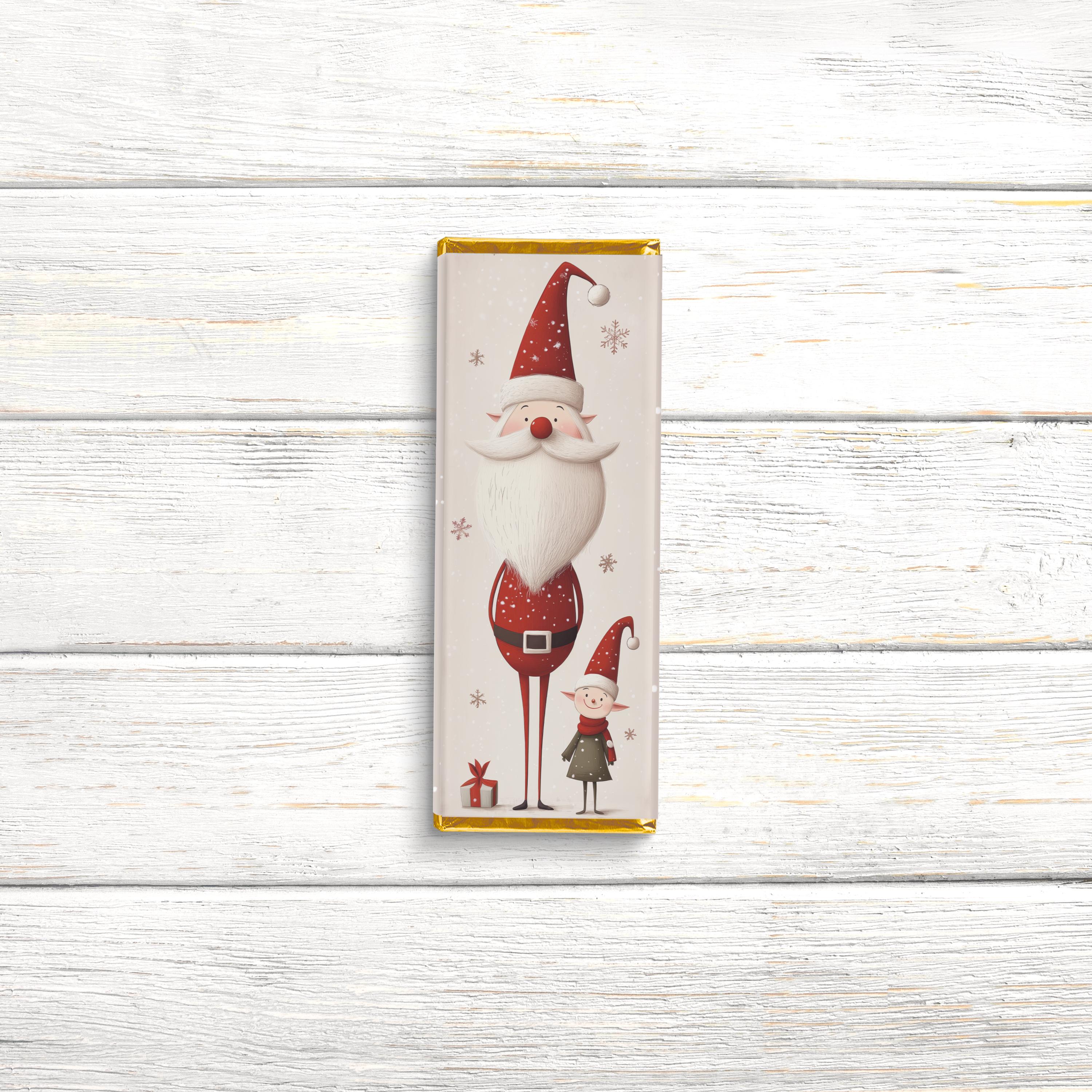 Nordic Santa Chocolate Bar Wrappers: Festive Holiday Party Favors - Etsy