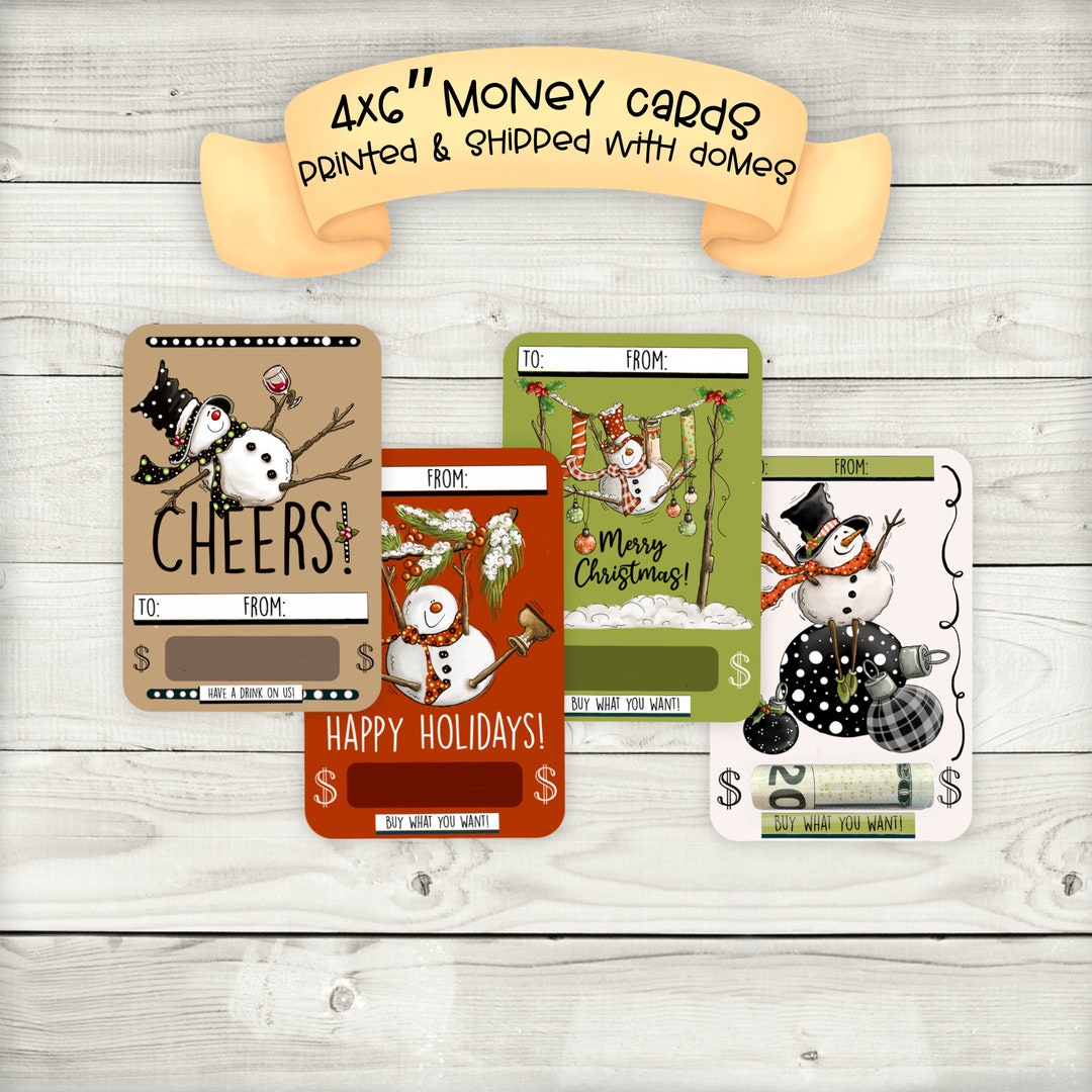 Funny Snowmen Christmas Money Cards: Unique Xmas Gift Card Holders - Etsy