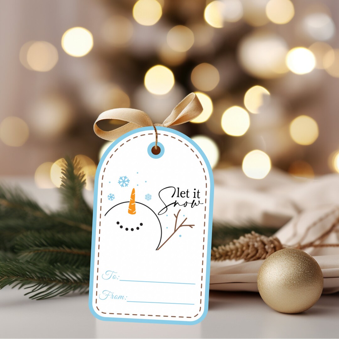 Let It Snow Gift Tags (set of 6) - Etsy